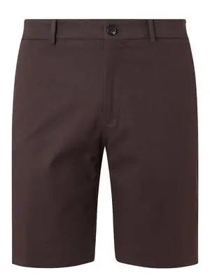 SLOWEAR Slim-fit Cotton-blend Gabardine Chino Shorts - Brown
