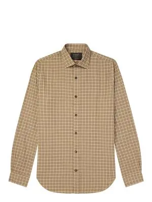 Purdey Checked Cotton Shirt - Neutrals