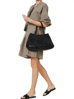 Dragon Diffusion Santa Croce Big Woven Tote - Black