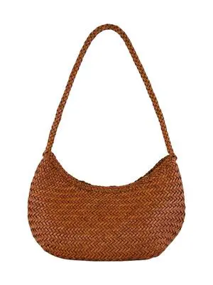 Dragon Diffusion Nova Luna Woven Leather Tote - Brown