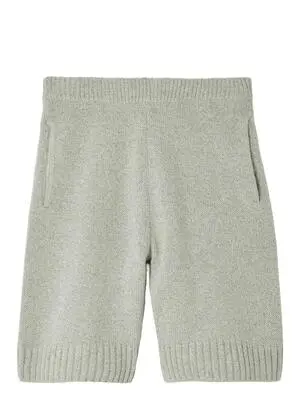 Auralee Mélange Cashmere And Silk-Blend Shorts Mint