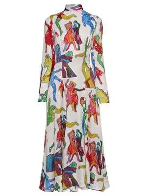 Stella McCartney Midi Flared Dress - Purple