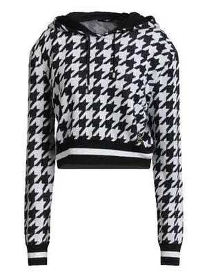 Balmain Hooded Houndstooth Jacquard-knit Sweater - White