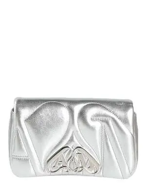Alexander McQueen Leather Flap Bag - Silver