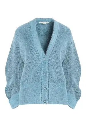 Stella McCartney Cardigan In Polyamide And Virgin Wool - Blue