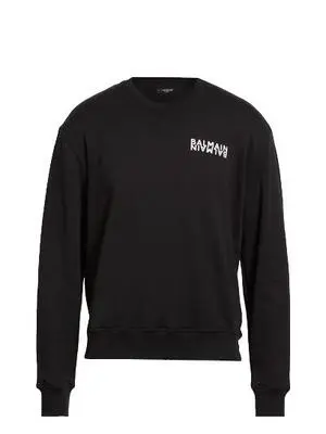 Balmain Sweatshirt In Light Cotton And Elastane - Black