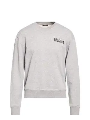 Balmain Sweatshirt In Light Cotton And Elastane - Grey