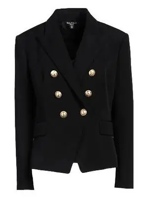 Balmain Double-breasted Virgin Wool Blazer - Black