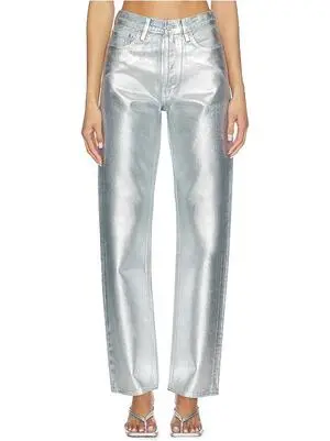 AGOLDE 90's Mid Rise Loose Fit Jeans - Tinfoil