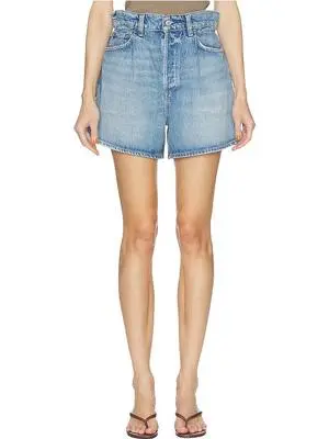AGOLDE Lyonne Cinched Waist Denim Shorts - Outbreak