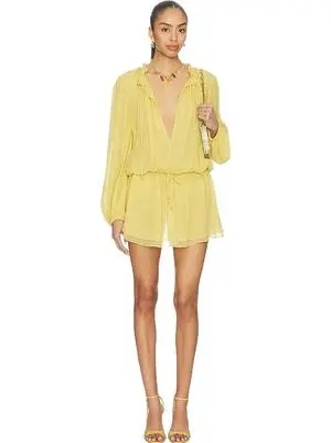 Tularosa Gianna Mini Dress - Chartreuse