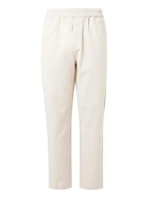 Folk Cotton And Linen-blend Suit Trousers - Neutrals