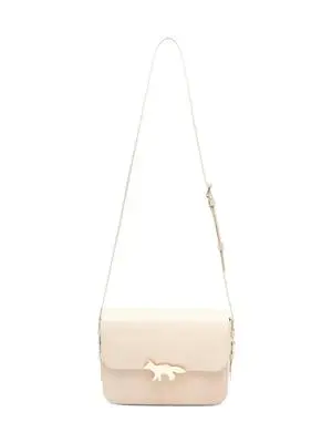 Maison Kitsuné Edie Leather Shoulder Bag - Neutrals