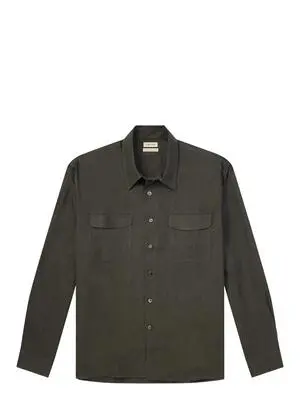 De Bonne Facture Linen Overshirt - Green