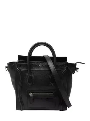 Celine Nano Leather Luggage Tote - Black
