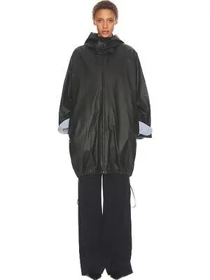 THE ROW Cassandre Leather Coat - Black