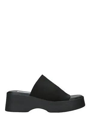 Steve Madden Slinky Woven Platform Sandals - Black