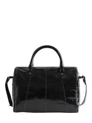 Zadig&Voltaire Patent-leather Tote Bag With Stud Embellishment - Black