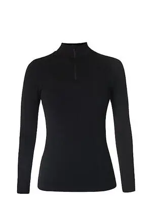 Sweaty Betty Mindful Flex Half-zip Stretch-woven Top - Black