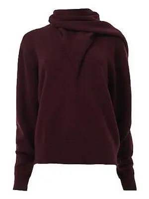 LEEM Tie-front Knitted Jumper - Red