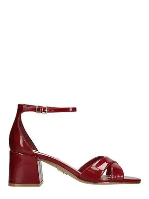 Steve Madden Faux-leather Heeled Sandals - Red