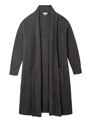 THE WHITE COMPANY Relaxed-fit Cotton-blend Cardigan - Graphite