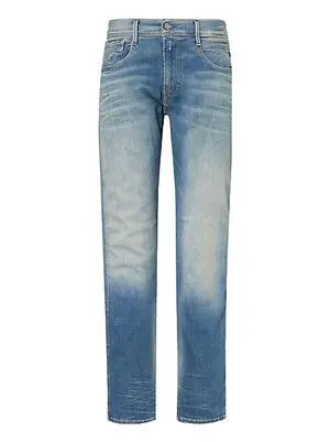REPLAY Anbass Hyperflex Straight-leg Slim Fit Jeans - Medium Blue