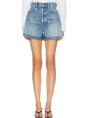 AGOLDE Cinched Waist Denim Shorts - Outbreak