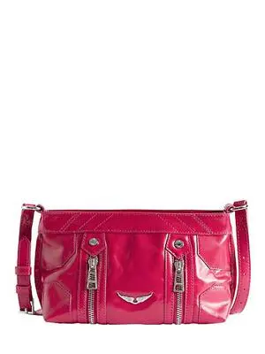 Zadig&Voltaire Wing-Embellished Leather Shoulder Bag Podium