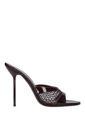 Paris Texas Lidia Patent-Leather Heeled Mules Wine