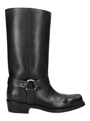 GOLDEN GOOSE Biker Leather Boots Black