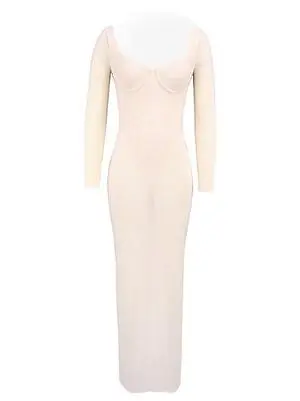 House Of Cb Semi-sheer Mesh Maxi Dress - Silver