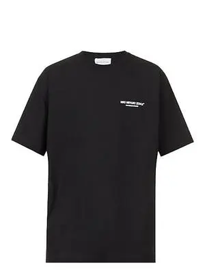 MKI MIYUKI ZOKU Design Studio Brand-print Organic-cotton Jersey T-shirt - Black