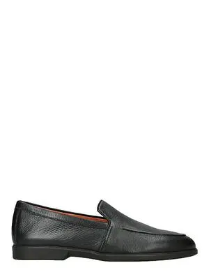 Santoni Malibu Leather Loafers - Black