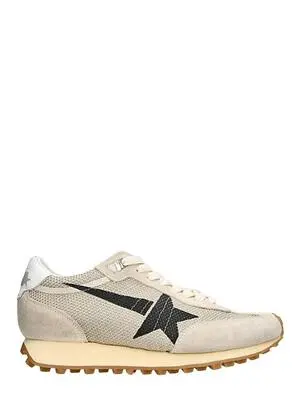 GOLDEN GOOSE Running Marathon S15259 Suede And Mesh Trainers Blk/beige