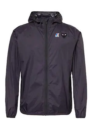 Play Comme Des Garcon X K-way Hooded Shell Jacket - Black