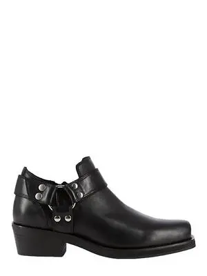 The Kooples Hardware-embellished Heeled Leather Ankle Boots - Black