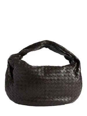 Bottega Veneta Jodie Medium Intrecciato Leather Shoulder Bag - Fondant
