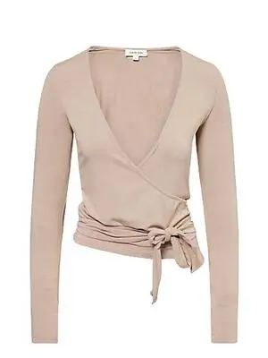SISTERLY TRIBE Soft Ballet Wrap Top - Clay