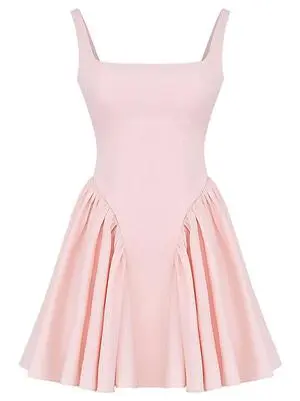 House Of Cb Bow-embellished Mini Dress - Soft Peach