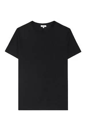 REISS Bless Crewneck Cotton-jersey T-shirt M Black