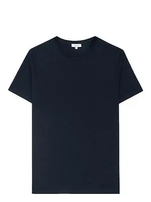 REISS Bless Crewneck Cotton-jersey T-shirt - Navy