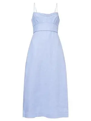 Zimmermann Luna Linen Midi Dress - Sky