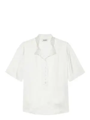 Zadig&Voltaire Topher Satin Top - Flake