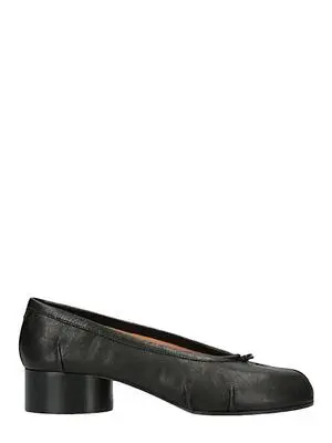 MAISON MARGIELA Tabi Ballerina Leather Heeled Shoes - Black