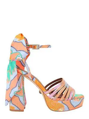 Kurt Geiger Pierra Satin Platform Sandals - Mult/other
