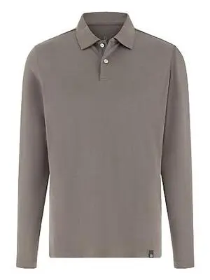 Boggi Milano High-performance S-cafè® Yarn Cotton Piqué Polo Shirt - Mud