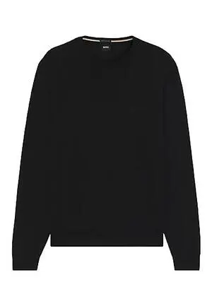 BOSS Leisure Virgin Wool Sweatshirt - Black
