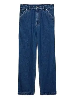 Prada Triangle-logo Light Denim Cargo Jeans - Blue