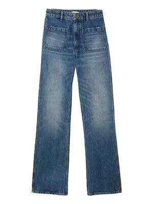 Sandro Slim-fit Flared Denim Jeans - Bleus
